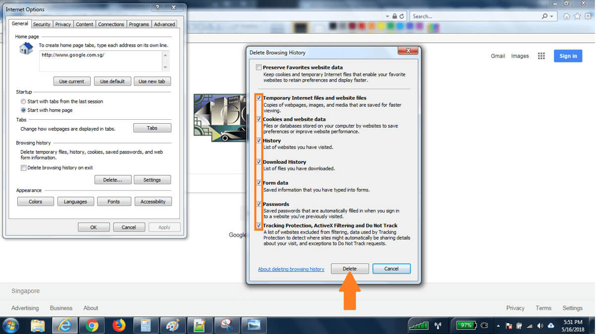 How to clear browsing history and cookies for Internet Explorer ...