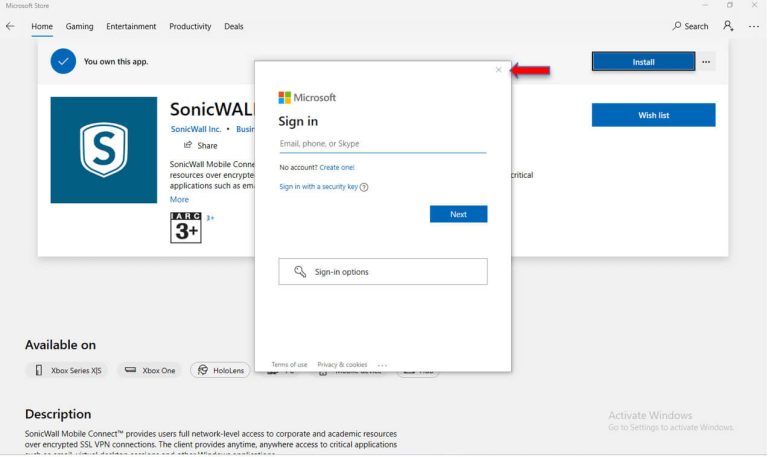 Install Sonicwall Mobile Connect – Nucleo Consulting